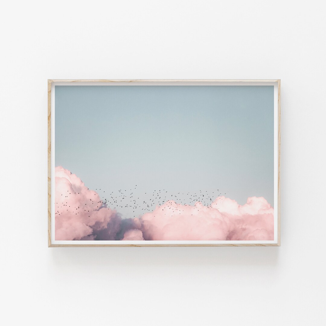 Pink Clouds Print, Instant Art, INSTANT DOWNLOAD, Modern Minimalist ...