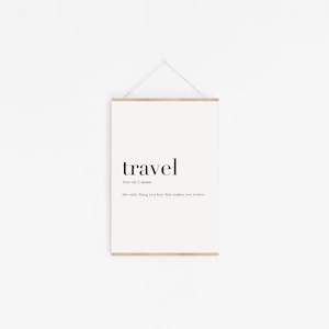 Travel Definition Quote Printable, Typography Art, INSTANT DOWNLOAD ...