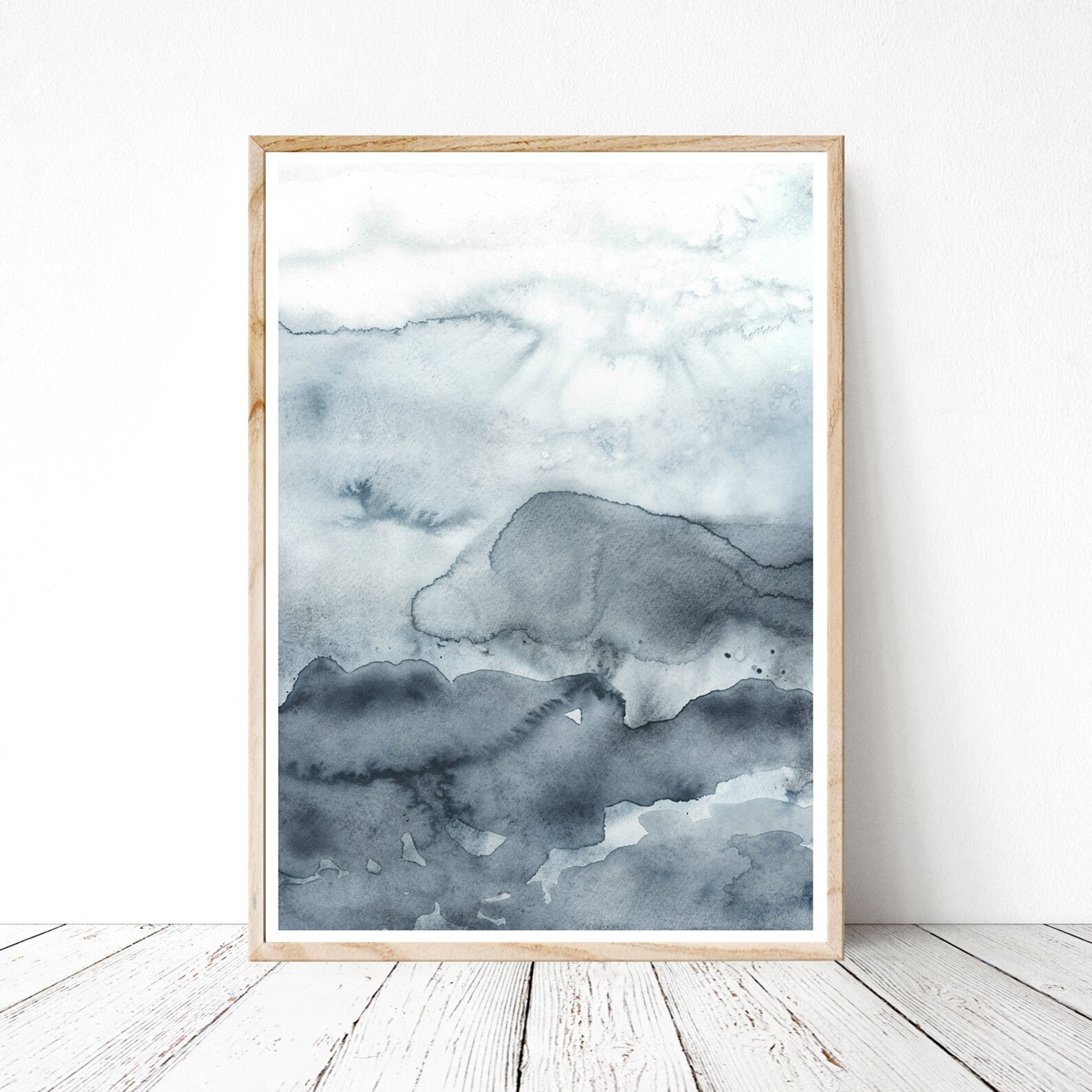 Blue Watercolor Painting Abstract Watercolor Print Printable - Etsy