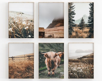 Rustic Farmhouse Print Set of 6, Nature Print, Pine Trees Printable Art ...