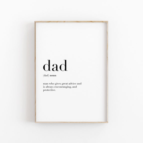 Dad Definition Quote Printable Typography Art INSTANT | Etsy
