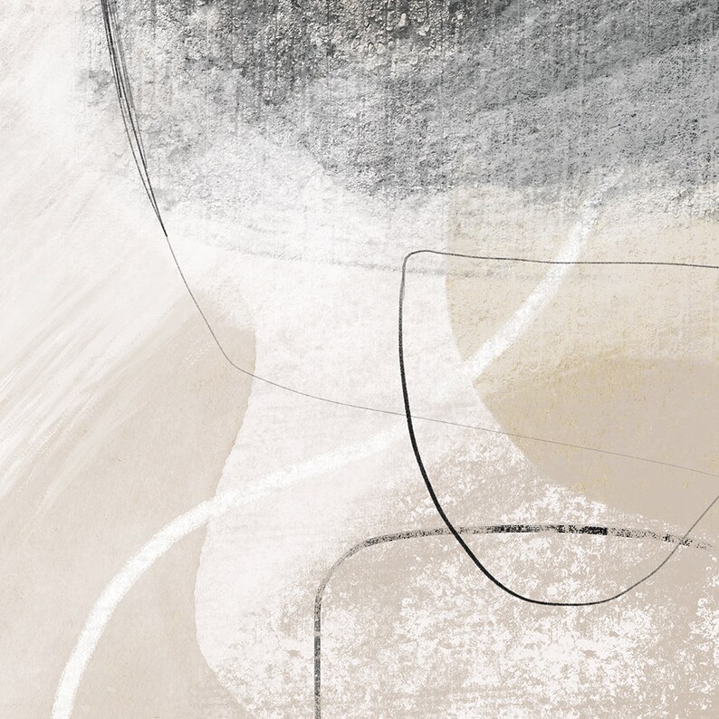 Beige Abstract Print Set of 3 Abstract Art Printable Art - Etsy