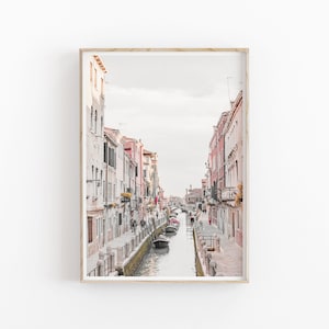 Pink Venice Print Set of 3, Italy City Print, Wall Art, PRINTABLE Art ...