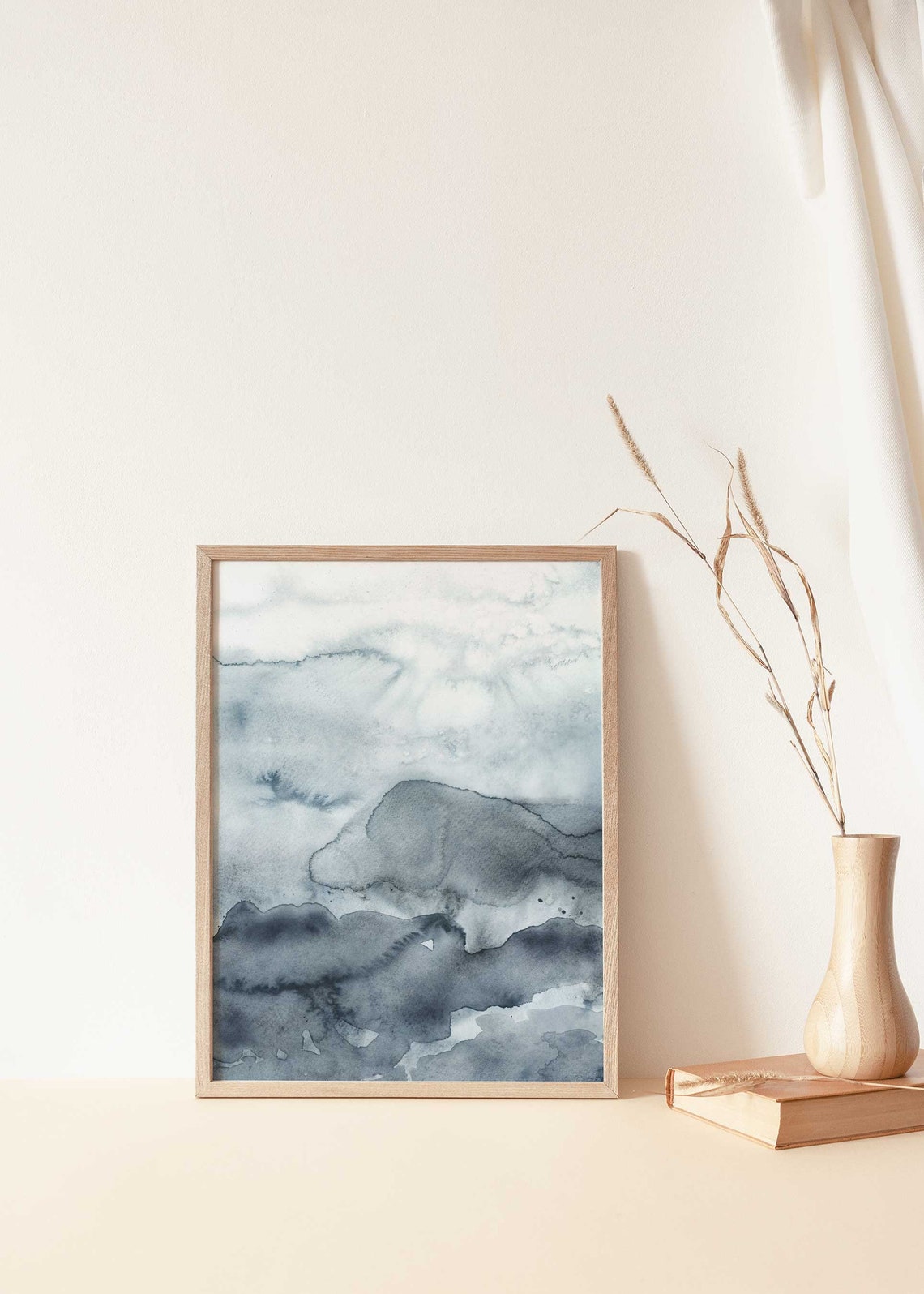 Blue Watercolor Painting Abstract Watercolor Print Printable - Etsy