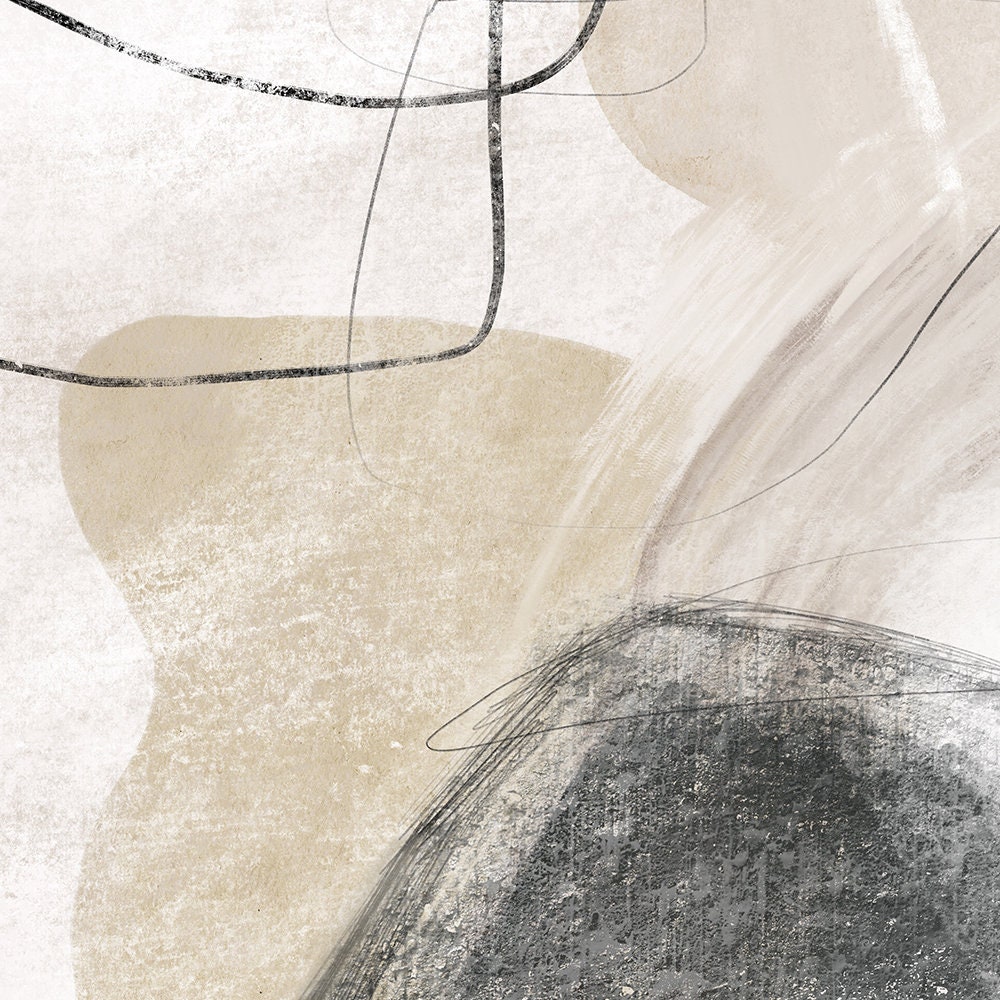 Beige Abstract Print Set of 3 Abstract Art Printable Art | Etsy