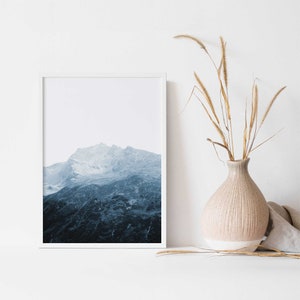 Indigo Mountain Print Set of 3 Nature Print Printable Art - Etsy