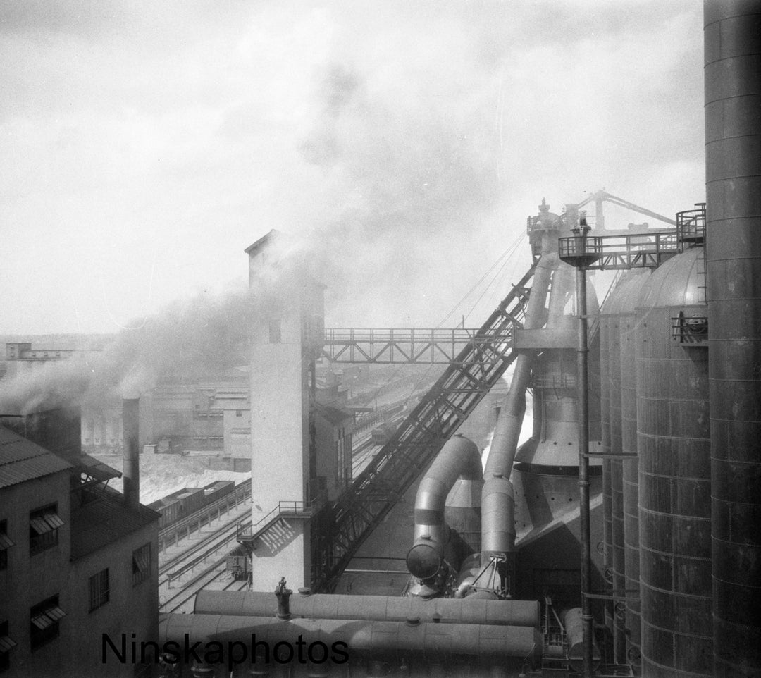 1926 Ford Factory, Fordson Plant Blast Furnace and Cupolas, Detroit ...