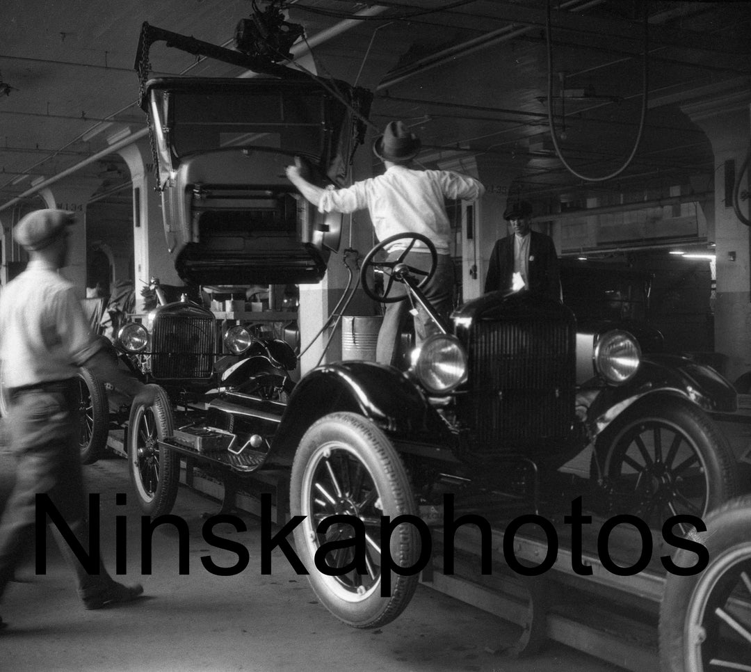 Ford Model T Assembly Line Ford Factory Fordson Plant - Etsy