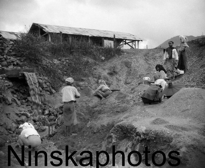 Mogok Ruby Mines, Washing for Rubies, Myanmar, Burma, Asia, 1920s ...