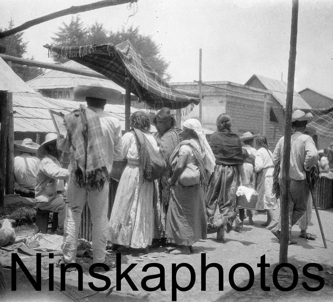 1920s Amecameca Mexico, Market Scene, Mexico, 1920s Antique Photo ...