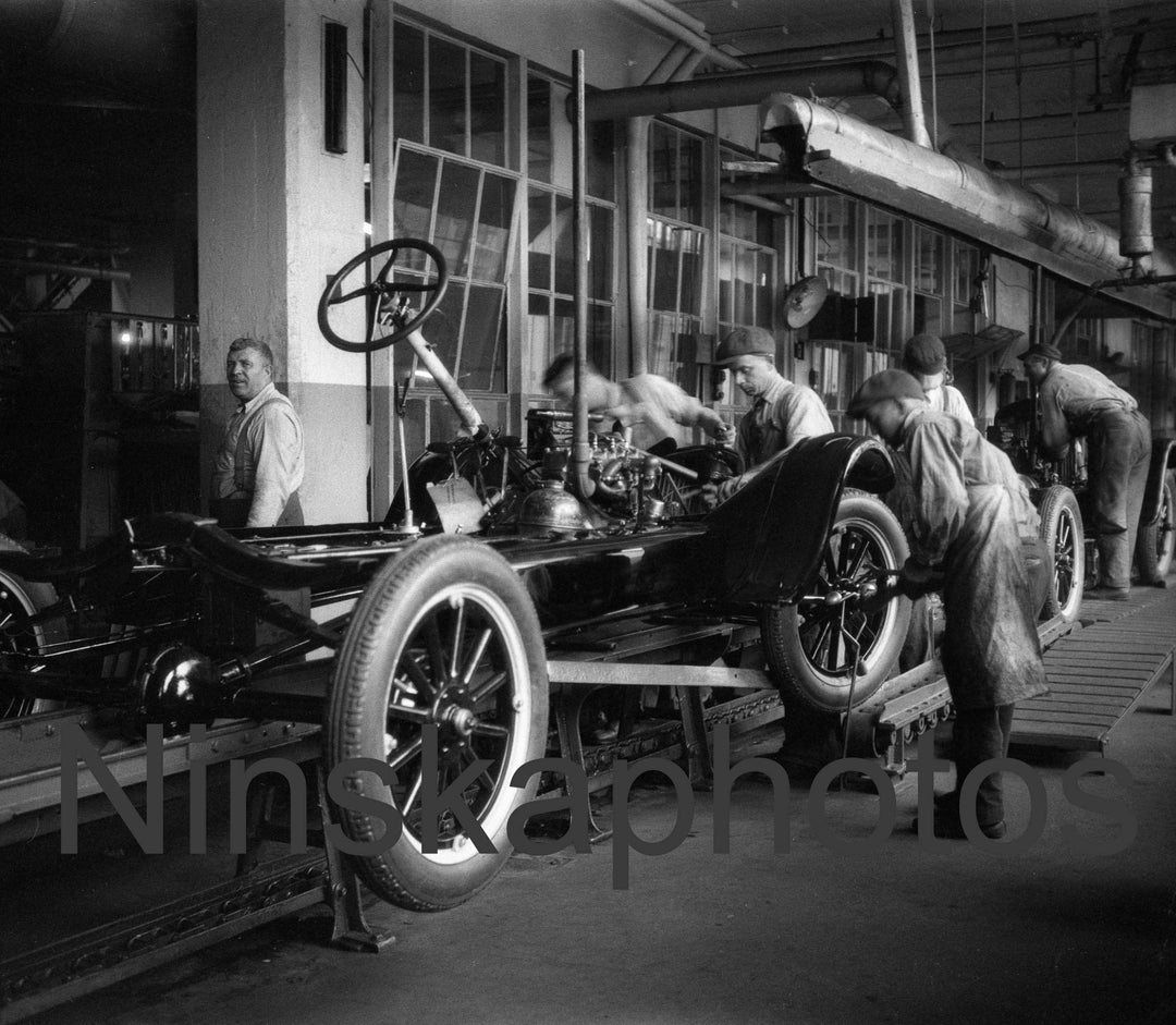 Ford Model T, Assembly Line, Ford Factory Fordson Plant, Detroit ...