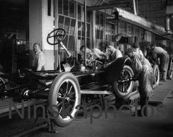 Ford Model T Assembly Line Ford Factory Fordson Plant | Etsy