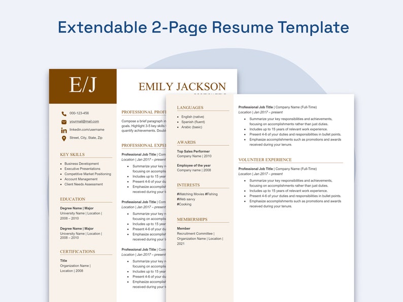 Google Docs Resume Template Bundle With Matching Cover Letter ...