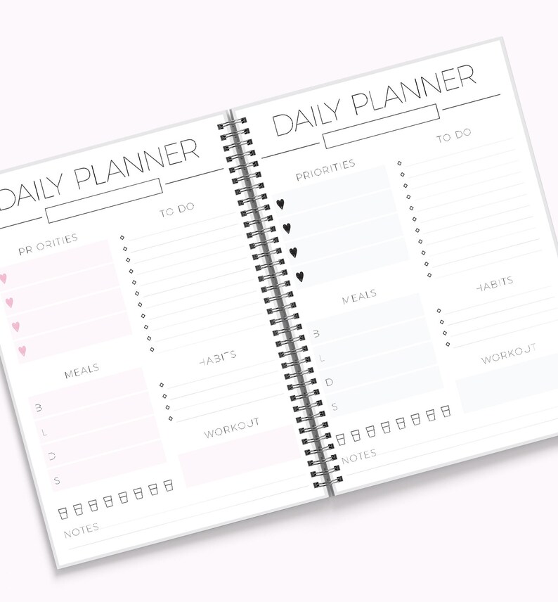 Printable Daily Planner To Do List Personal Day Planner Etsy