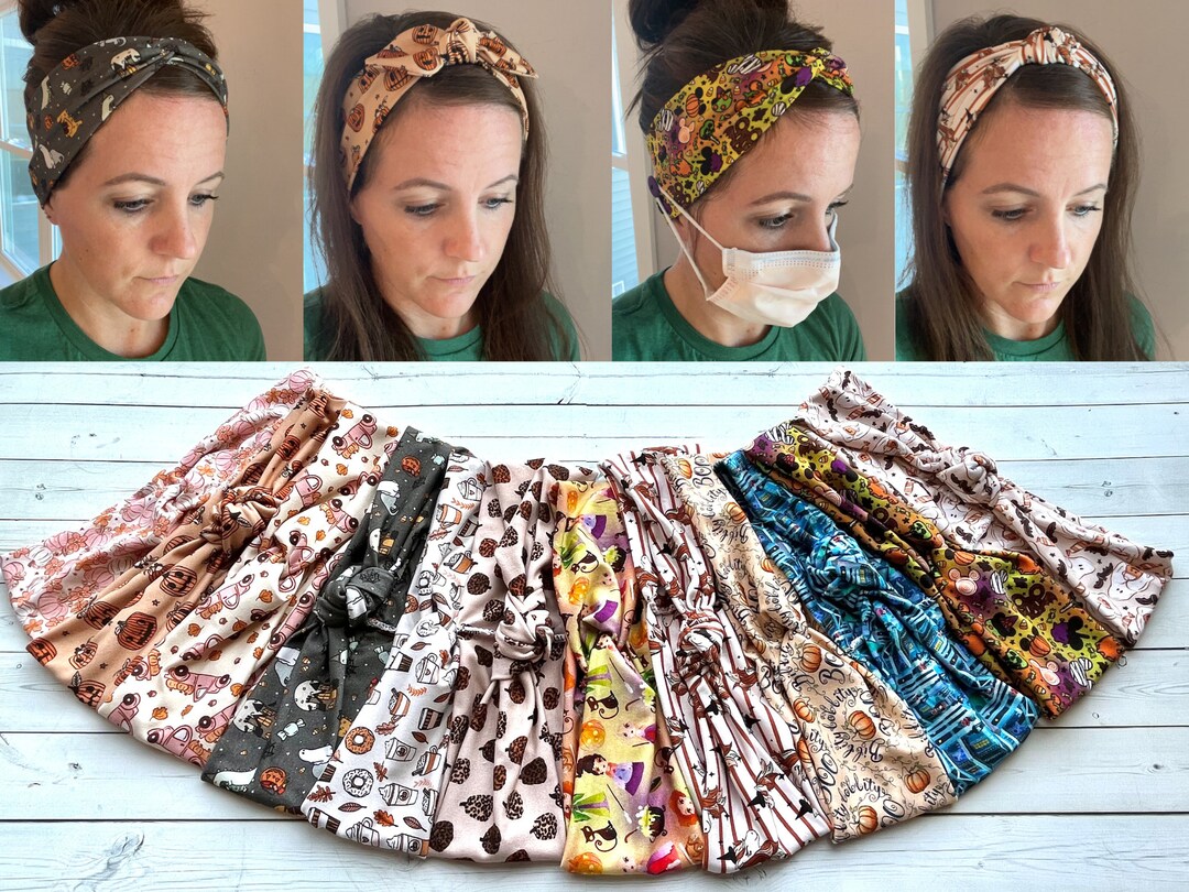 Halloween & Fall- Turban Twist - Top Knot Headbands- Pumpkin Spice ...