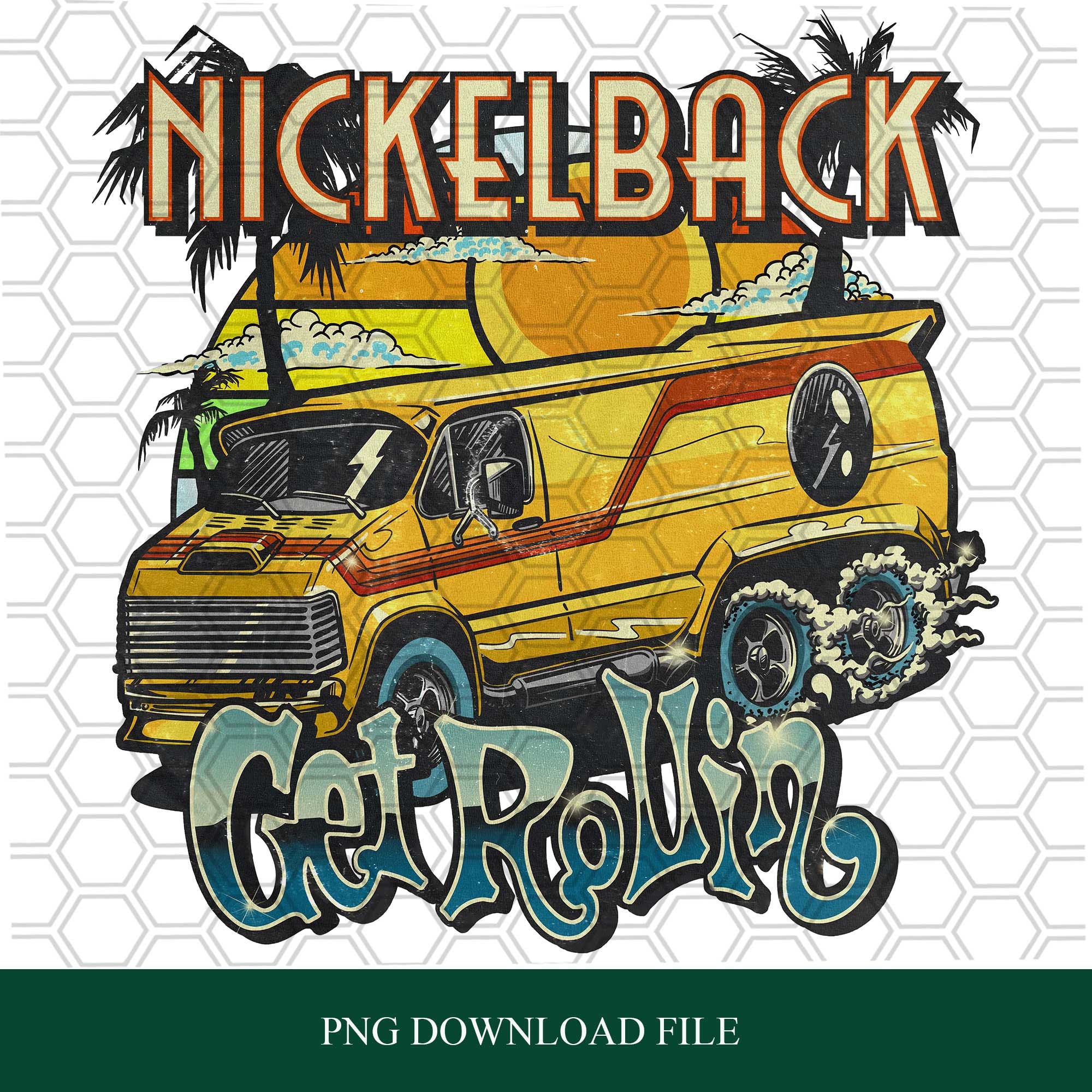 Vintage Nickleback Band Png Nickleback Get Rollin New Album - Etsy