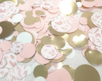 Pink gold confetti | Etsy