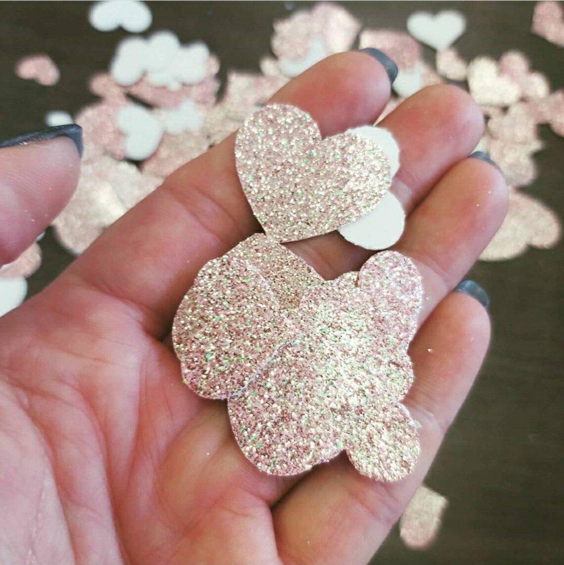 Rehearsal Dinner Decorations Rose Gold Hearts Table Scatter - Etsy