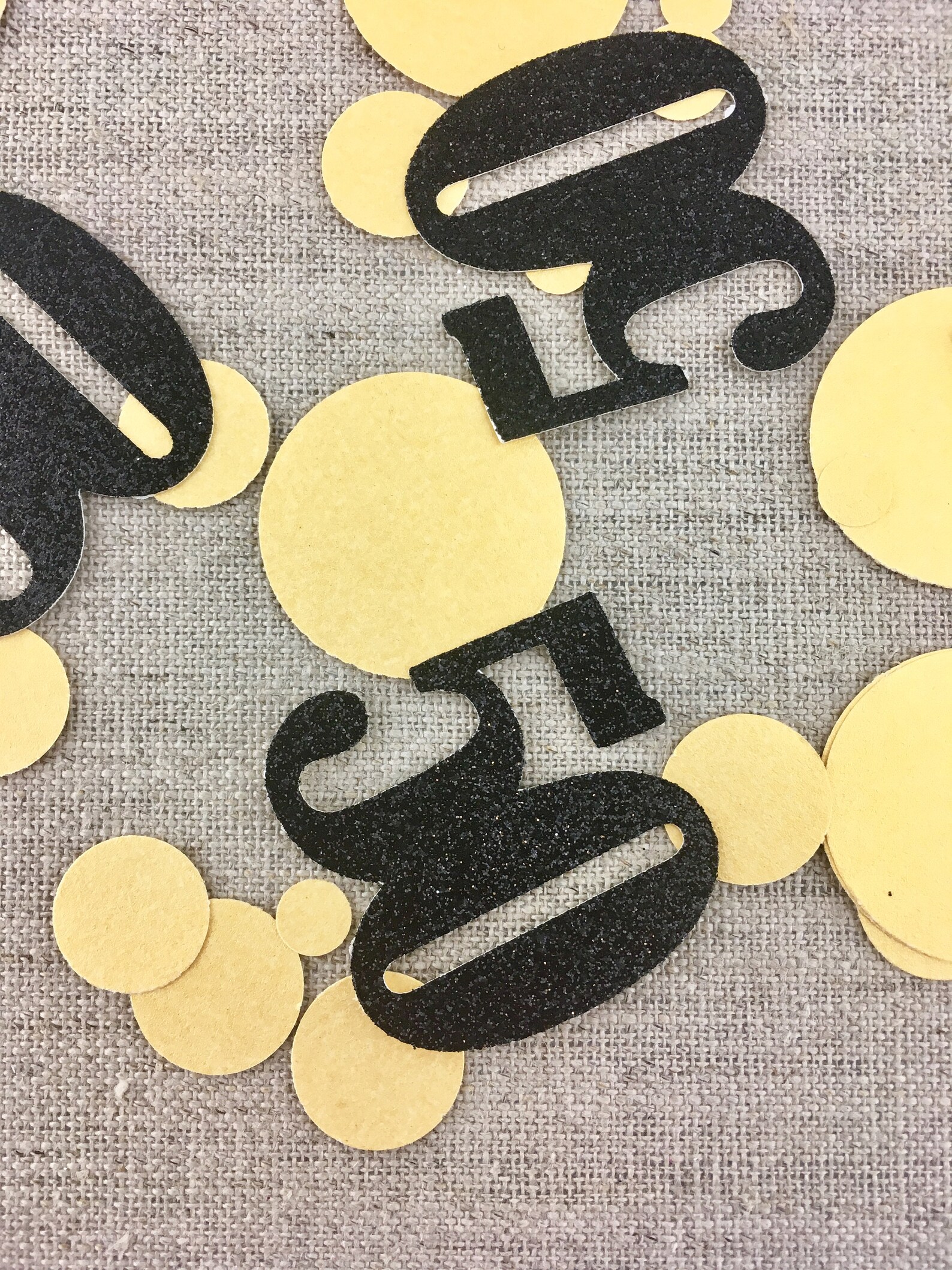 Custom Number Confetti 10 20 30 40 50 Golden Anniversary | Etsy