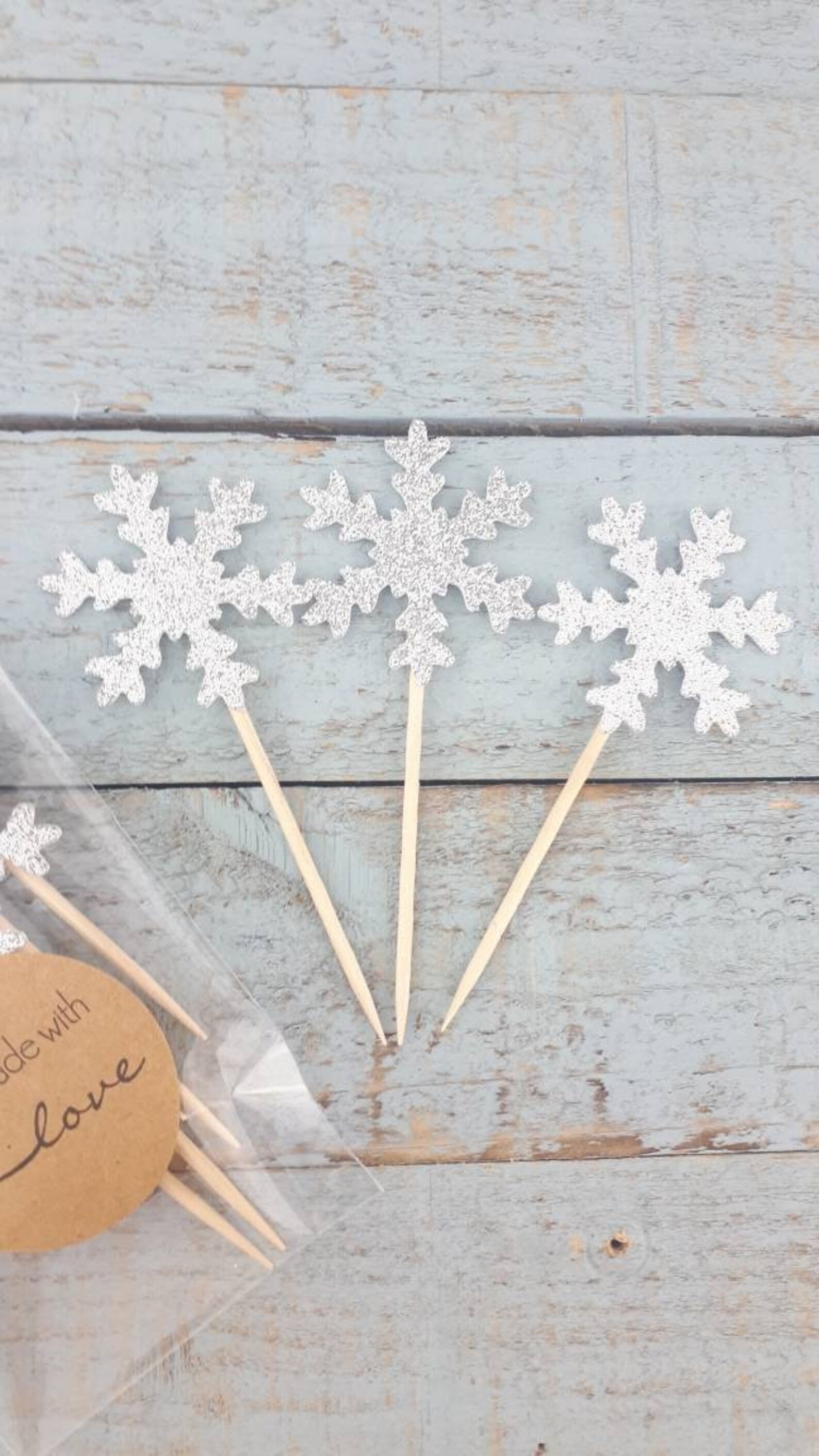 Snowflake Cake Topper 5 Winter Party Decorations - Etsy