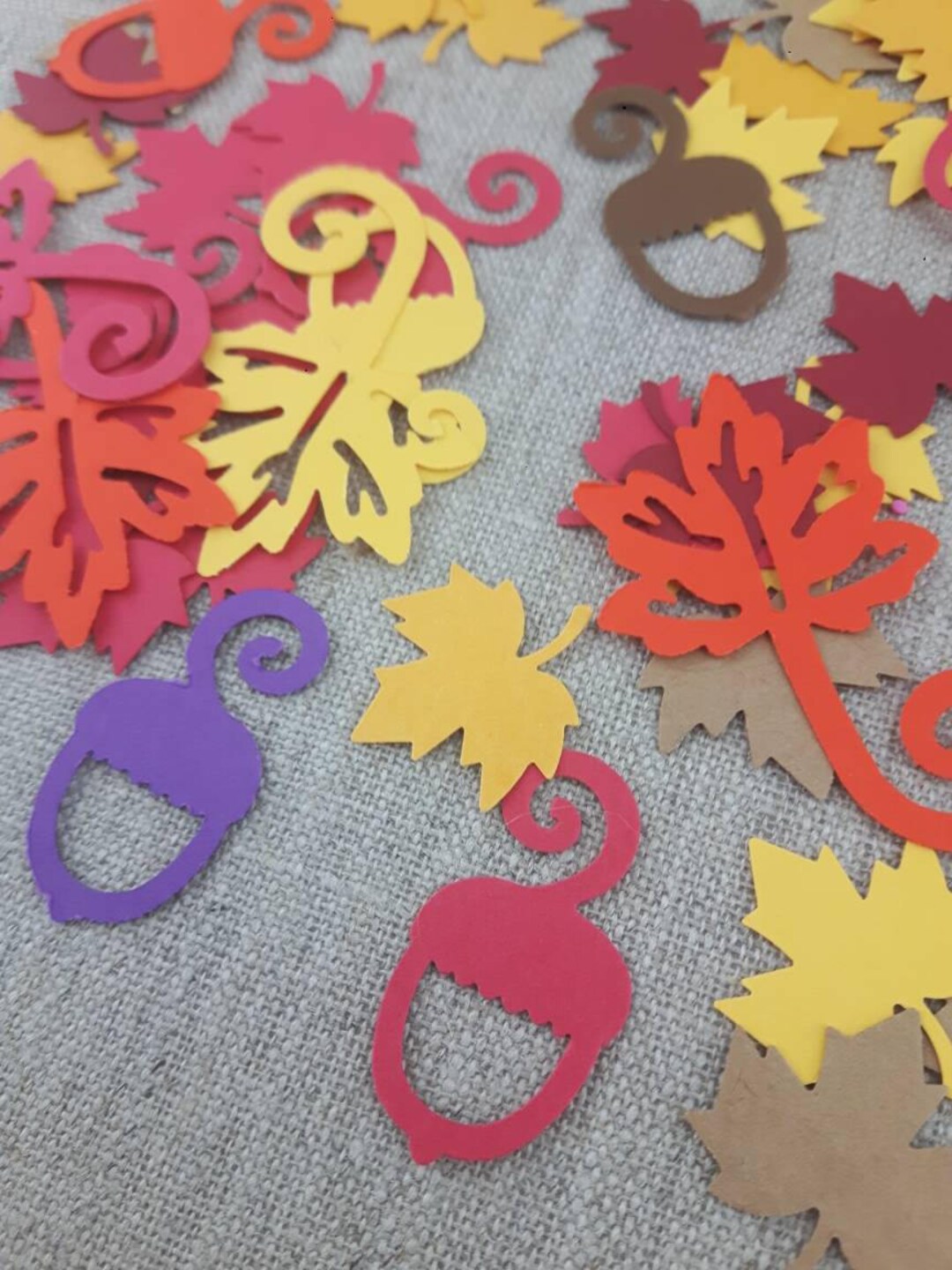 Acorns & Leaves Table Scatter Table Decor Autumn Cut Outs - Etsy