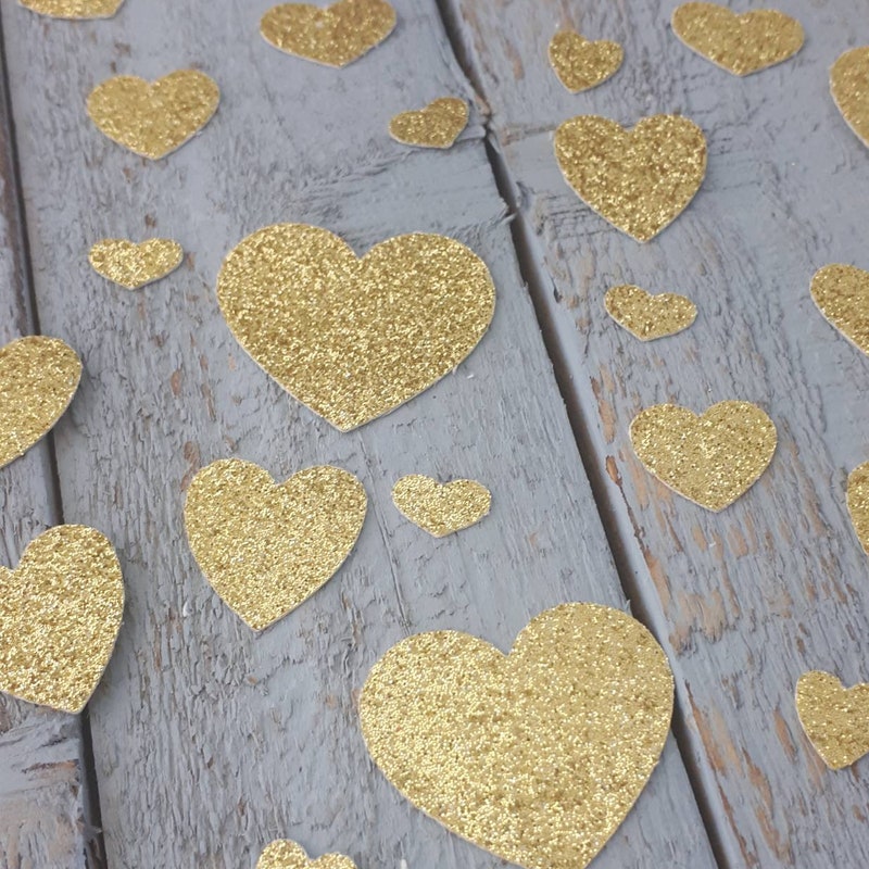 Gold Heart Confetti - Etsy
