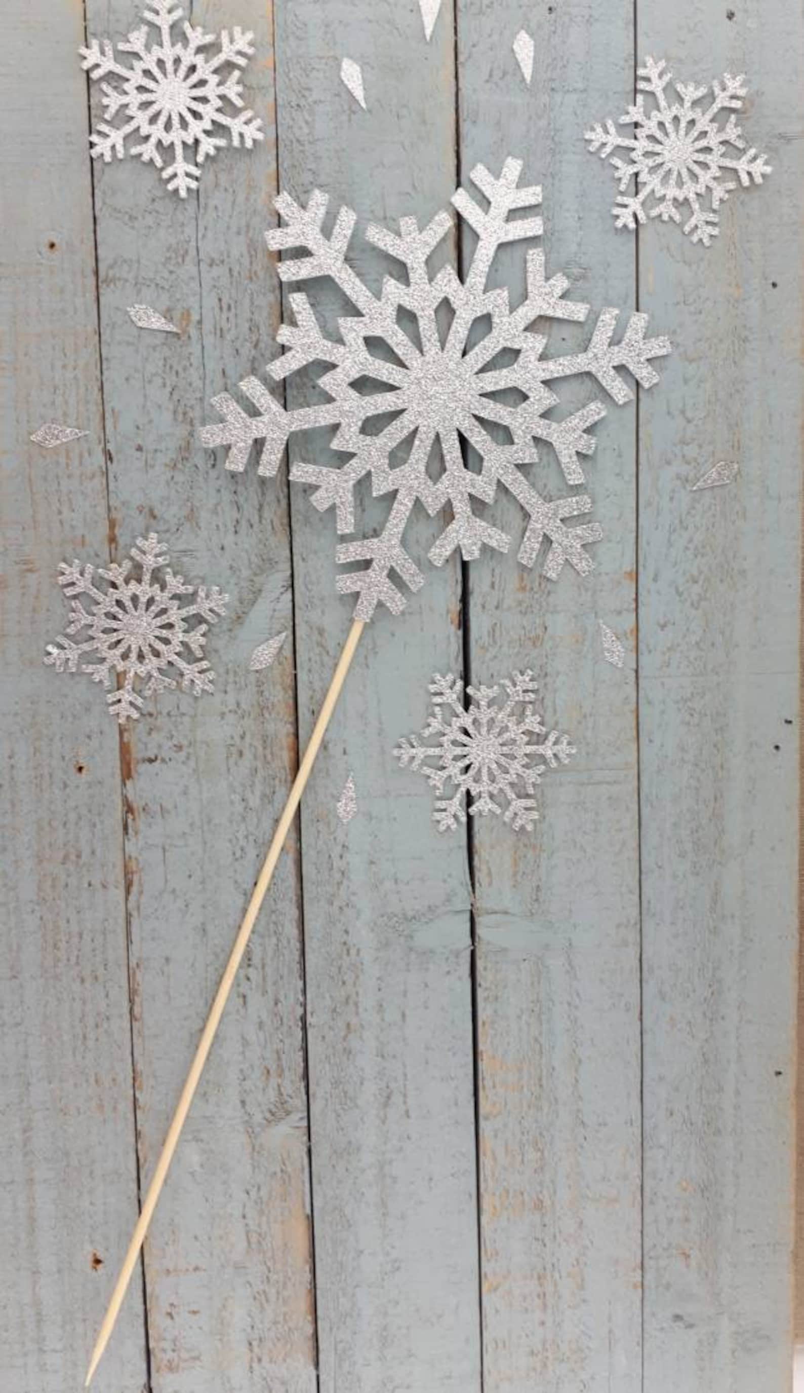 Snowflake Cake Topper 5 Winter Party Decorations - Etsy