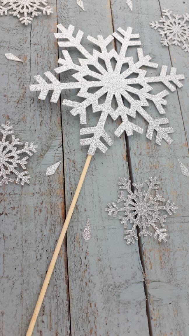 Snowflake Cake Topper 5 Winter Party Decorations | Etsy