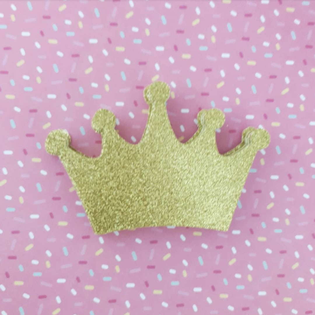 Crown Decorations 4 X 3 Inch Gold Glitter Crowns 10 Colors - Etsy