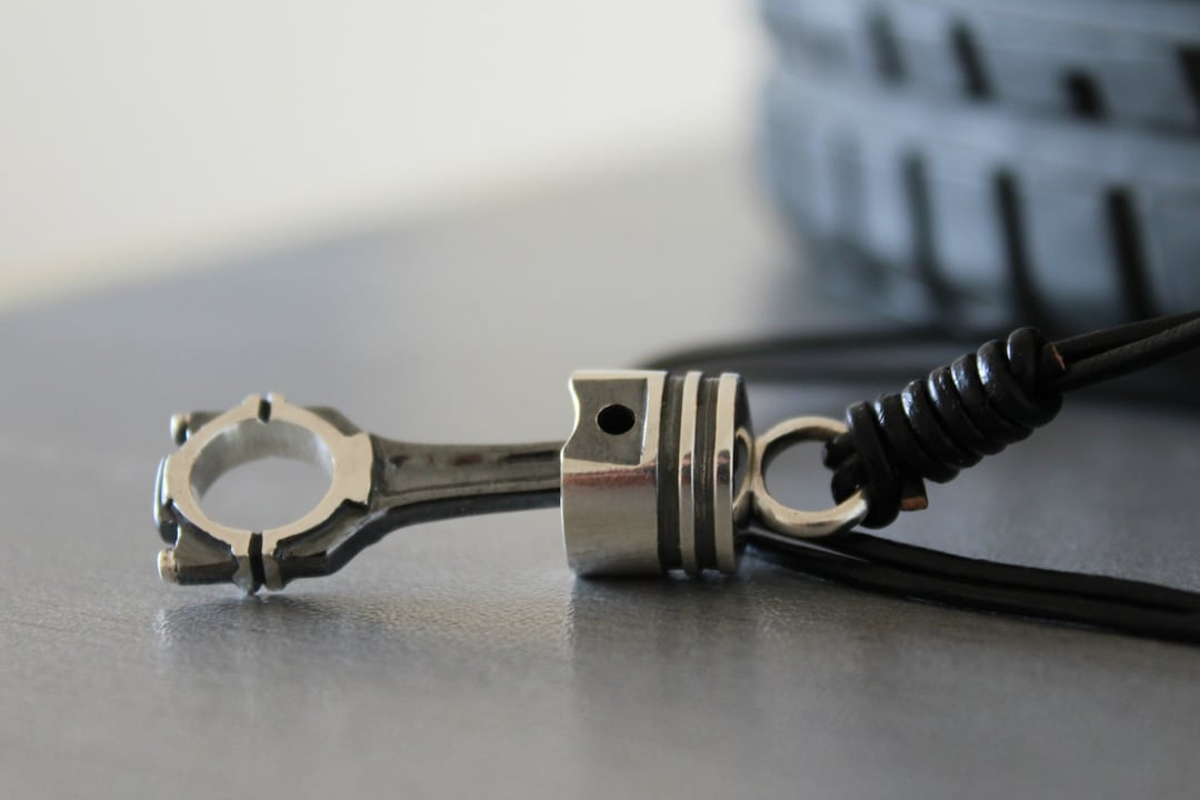 Piston Rod 925 Sterling Silver Pendant-auto Fans Necklace-mechanical ...