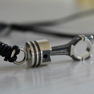 Piston Rod 925 Sterling Silver Pendant-auto Fans Necklace-mechanical ...