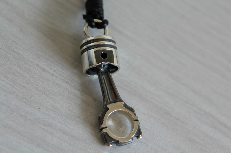 Piston Rod 925 Sterling Silver Pendant-auto Fans Necklace-mechanical ...