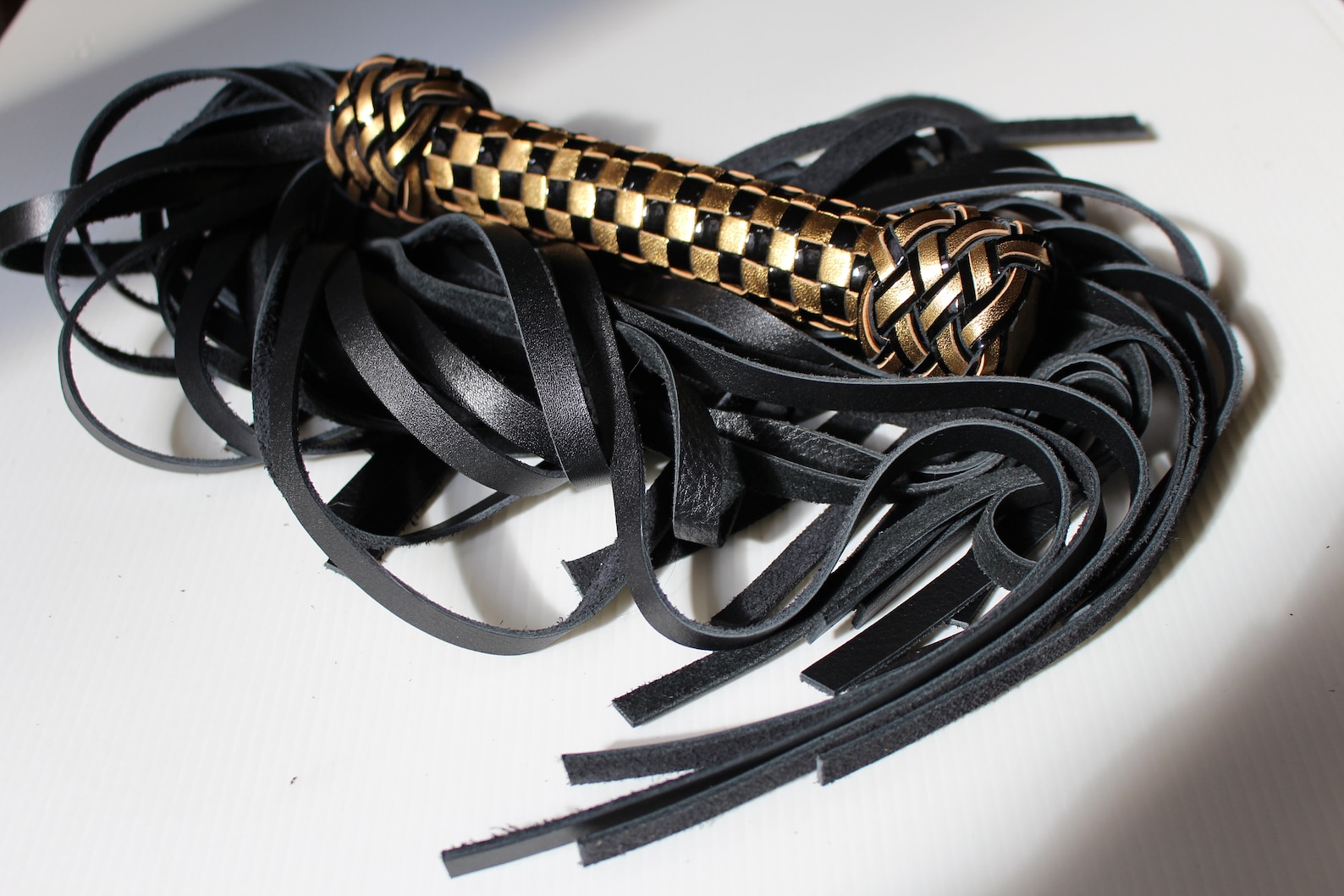 BDSM Flogger Black Leather Flogger Fetish Leather Flogger - Etsy