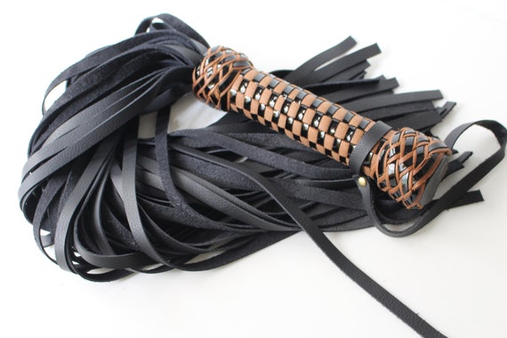 BDSM flogger Black leather Flogger Fetish leather flogger | Etsy