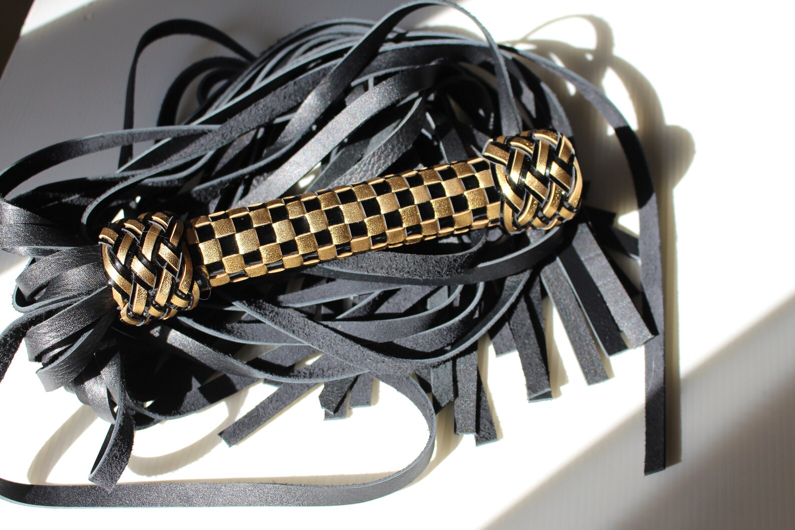 BDSM Flogger Black Leather Flogger Fetish Leather Flogger - Etsy