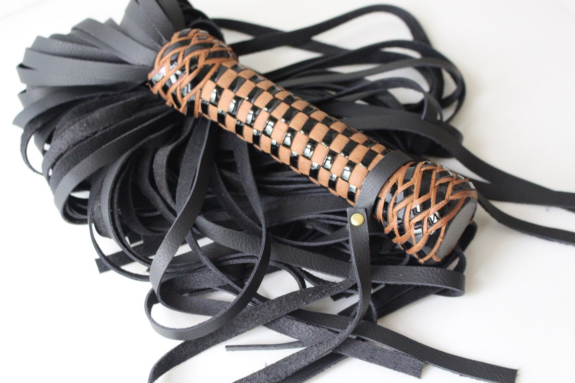 BDSM flogger Black leather Flogger Fetish leather flogger | Etsy