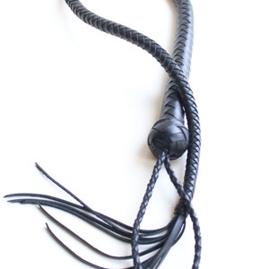 Leather Whip, Black Whip, Leather Snake Whip, Leather BDSM Whip. - Etsy
