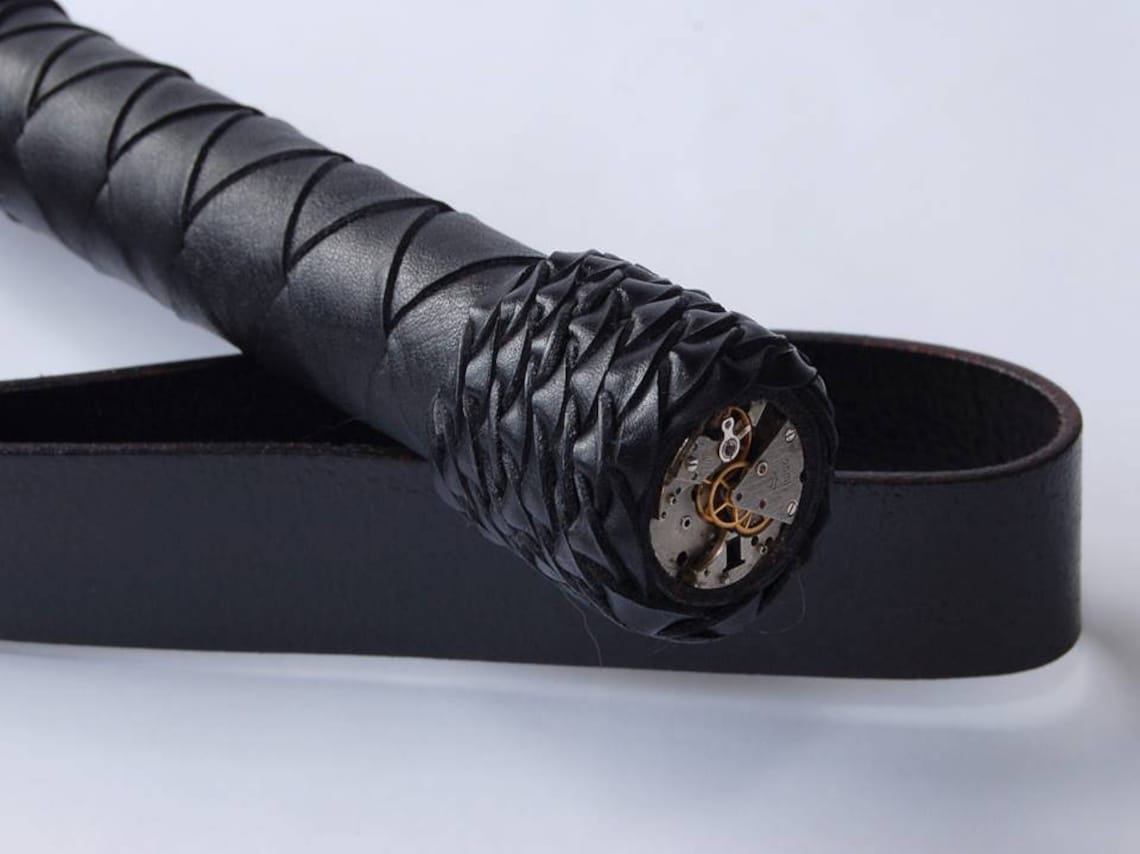 Bdsm Leather Strap /spanking Belt / Tawsemature / Crop / Slave - Etsy