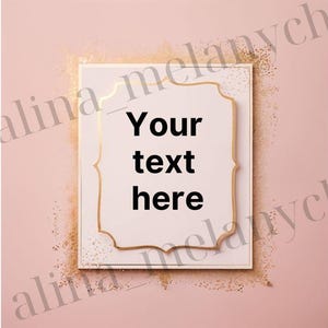 Elegant Pink Gold Card Mockup, Front-back Mockup, Minimalistic Template ...