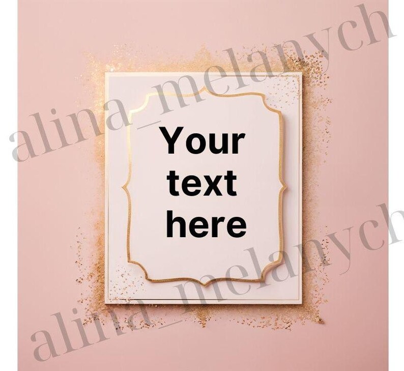 Elegant Pink Gold Card Mockup, Front-back Mockup, Minimalistic Template ...