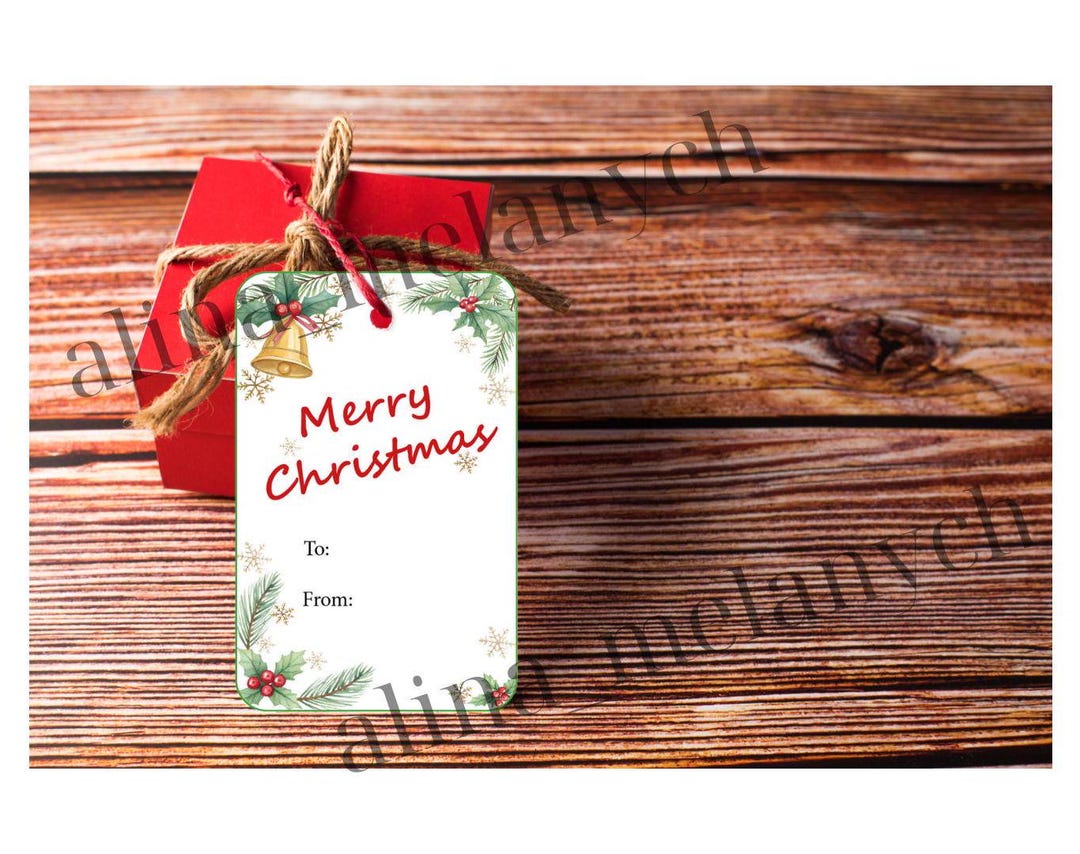 Editable Christmas Gift Tags, Printable Merry Christmas Tag, Template ...