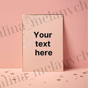Elegant Pink Gold Card Mockup, Front-back Mockup, Minimalistic Template ...