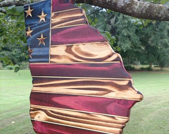 Virginia Wood Flag Flags Rustic Flags Wooden Handmade Sign State Sign ...