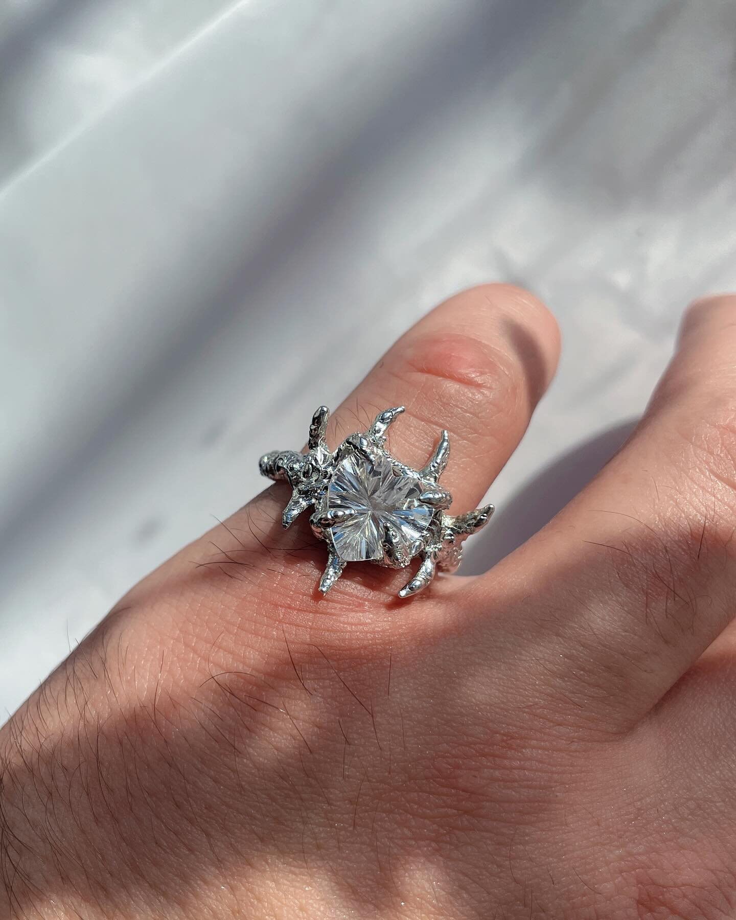 Y2k Spiky Heart Ring Gothic Aesthetic Thorny - Etsy