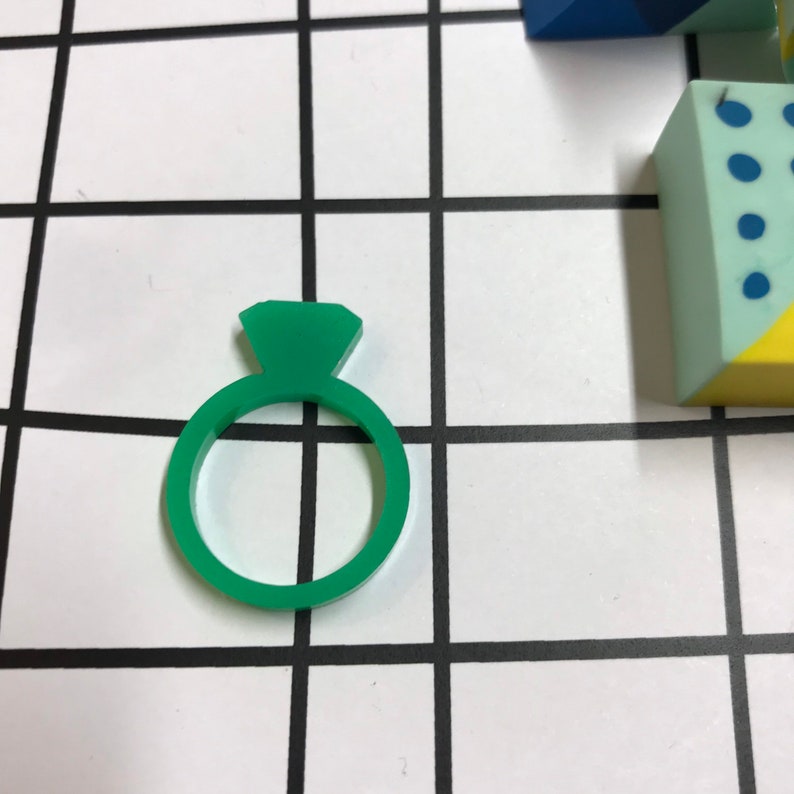 Diamond Ring Neon Jewel Neon Ring Minimalist Jewel | Etsy