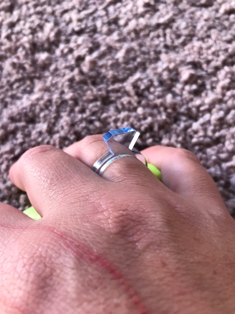 Diamond Ring Neon Jewel Neon Ring Minimalist Jewel | Etsy