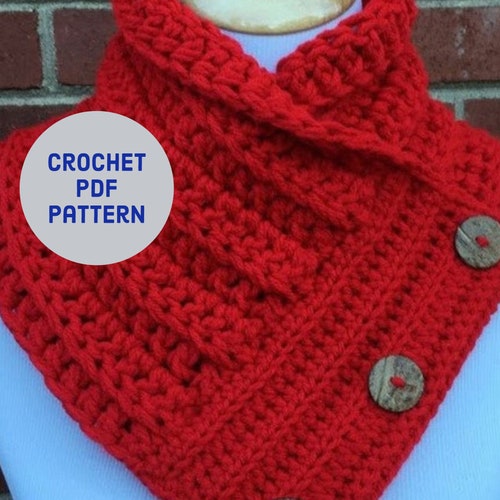 Keyhole Cowl Crochet Pdf Pattern INSTANT DOWNLOAD - Etsy