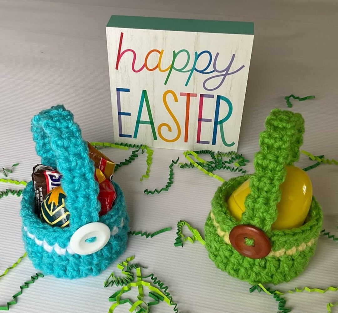 EASTER MINI BASKETS Crochet Baskets Easter Home Decor Easter Gift ...