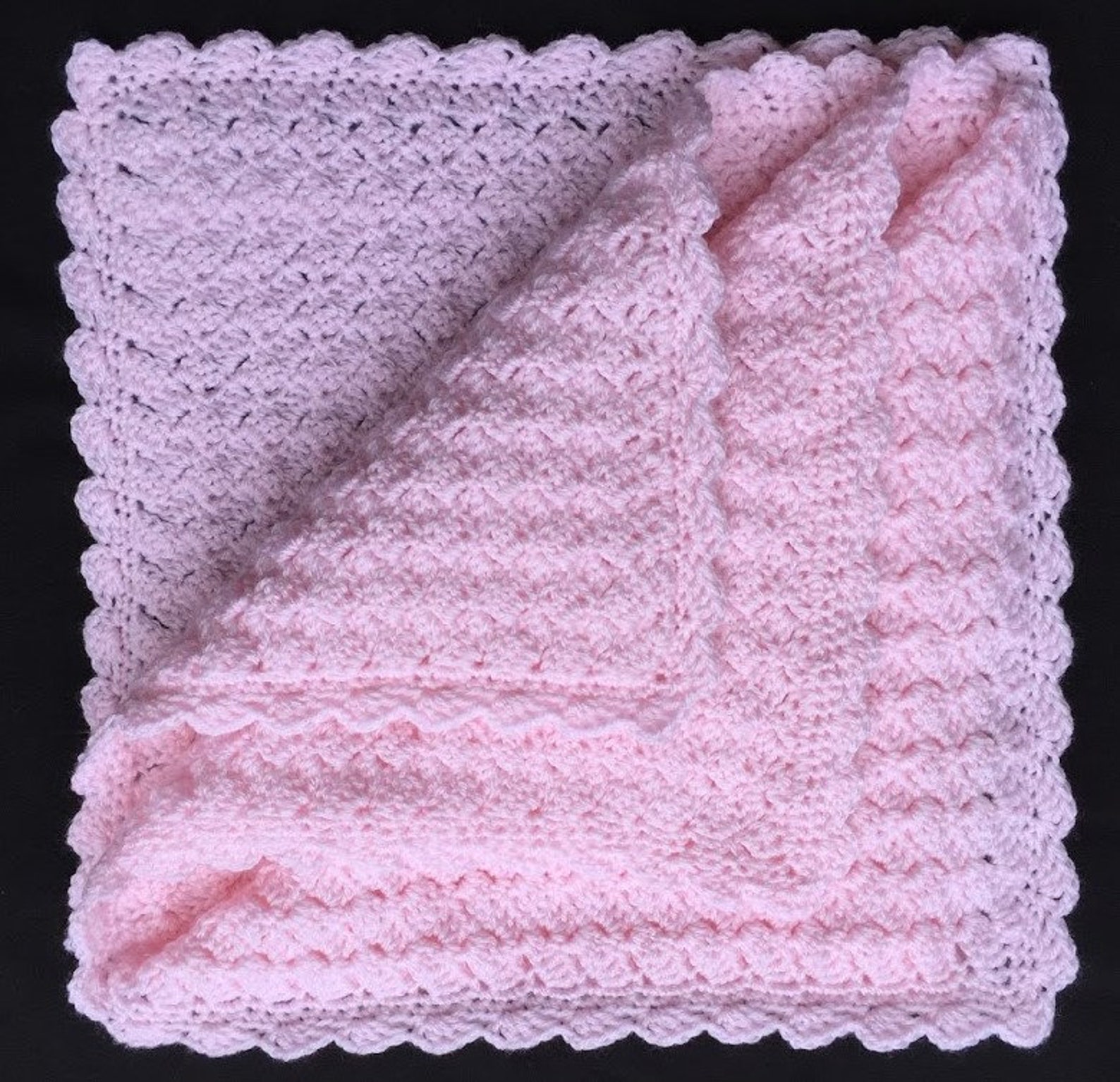 Baby Blanket PATTERN Slanted Shell Stitch Crochet Baby Blanket | Etsy