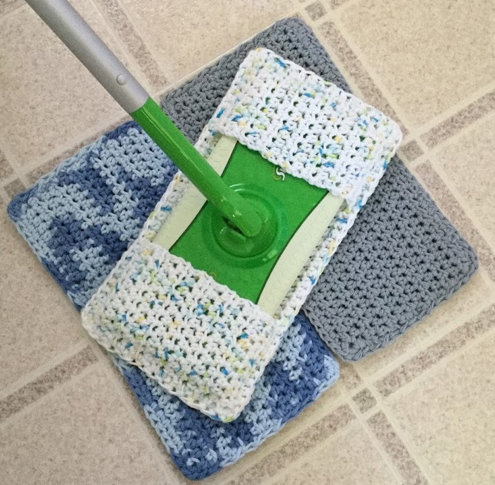 ECO Friendly SWEEPER COVERS Cleaning Crochet Sweeper Pads Handmade ...